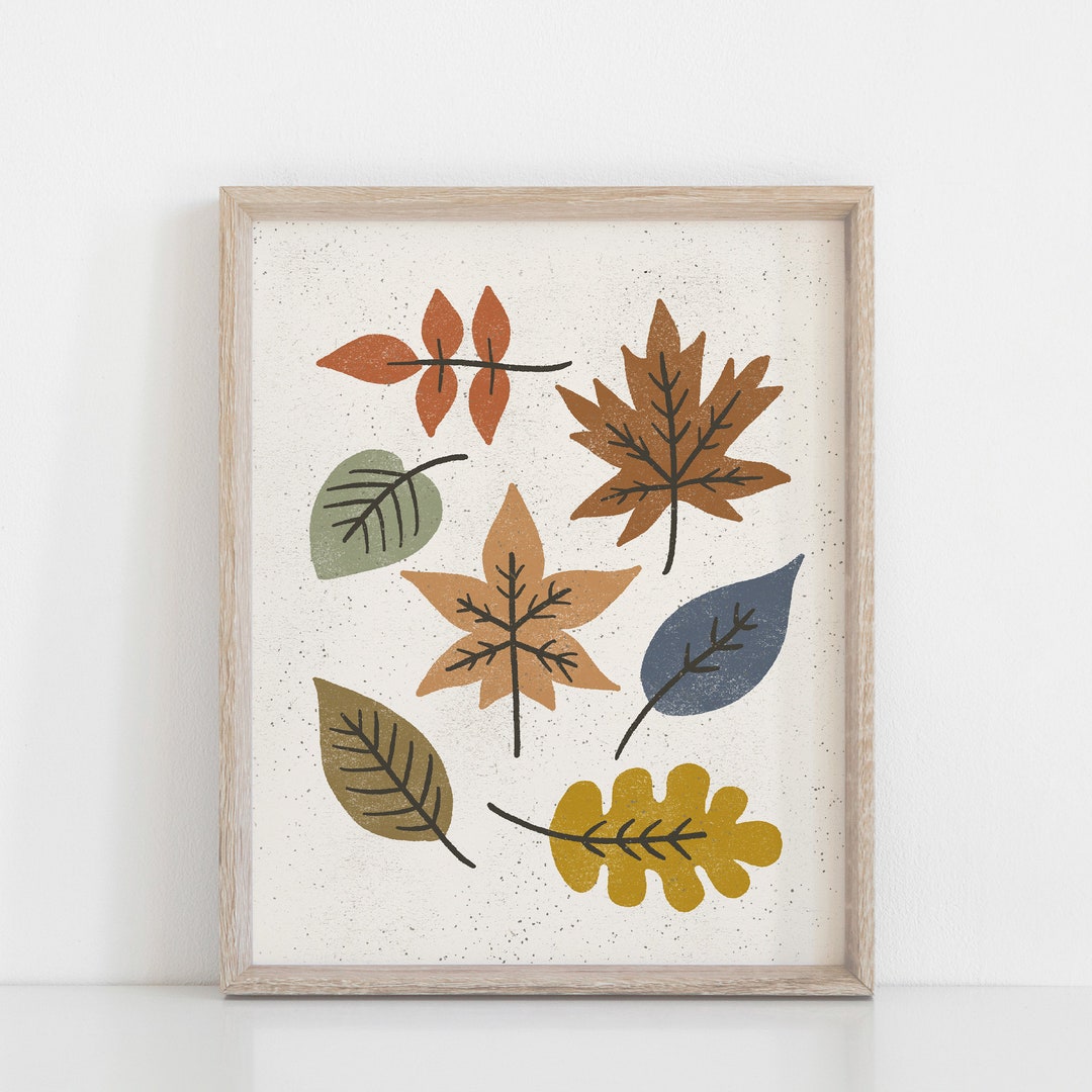 Autumn Leaves #1 Wall Art Print - Multicolor | Leaves Wall Art | Nature ...