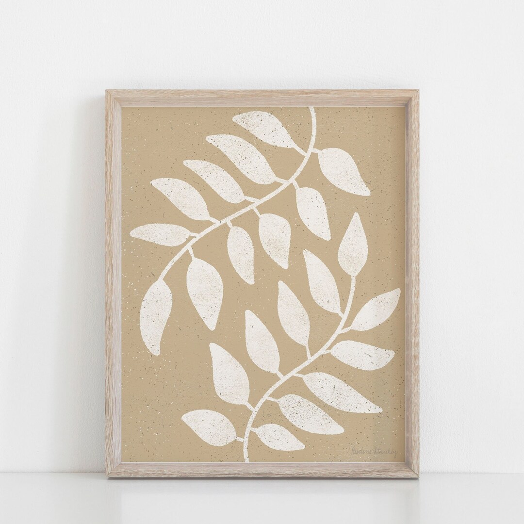 Mirror Branches Wall Art Print Sand Beige Minimalist Art - Etsy