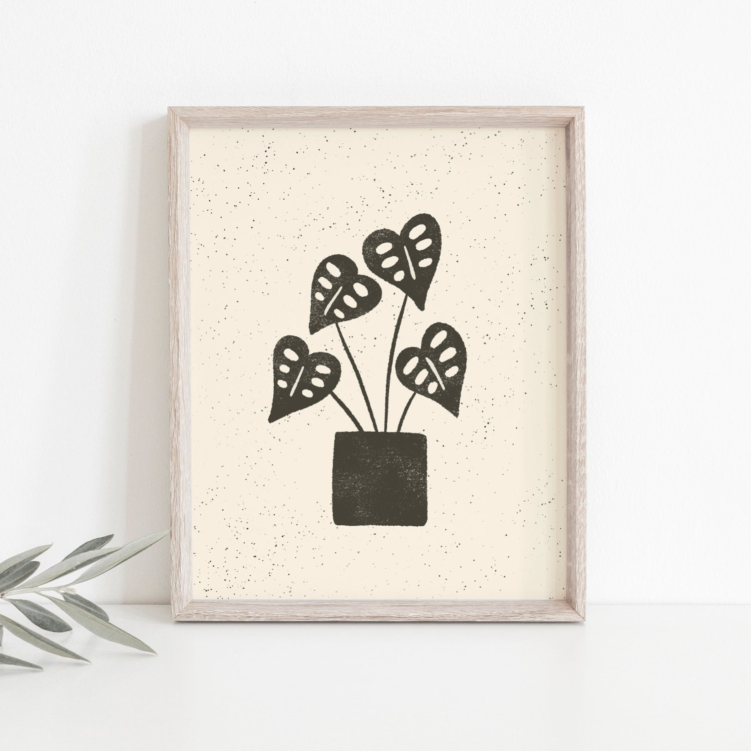 Monstera Plant Wall Art Print Monstera Art Plant Art | Etsy