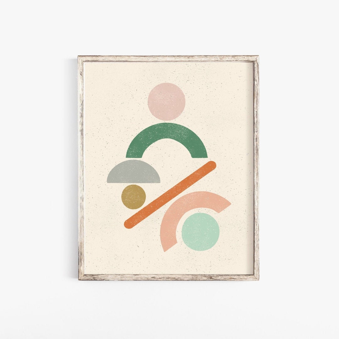 Mobile Shapes Wall Art Print - Multicolor - Etsy
