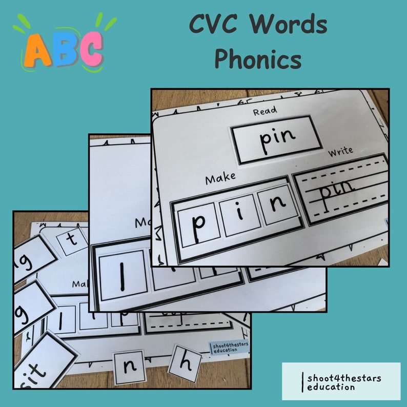CVC Words/phonics/teaching Resource/letters and Sounds/eyfs/pre-school ...