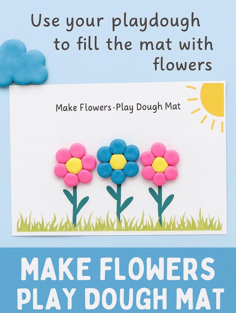 Ten Fun Play Dough Mats/fine Motor Skills/summer Activity/make an Ice ...