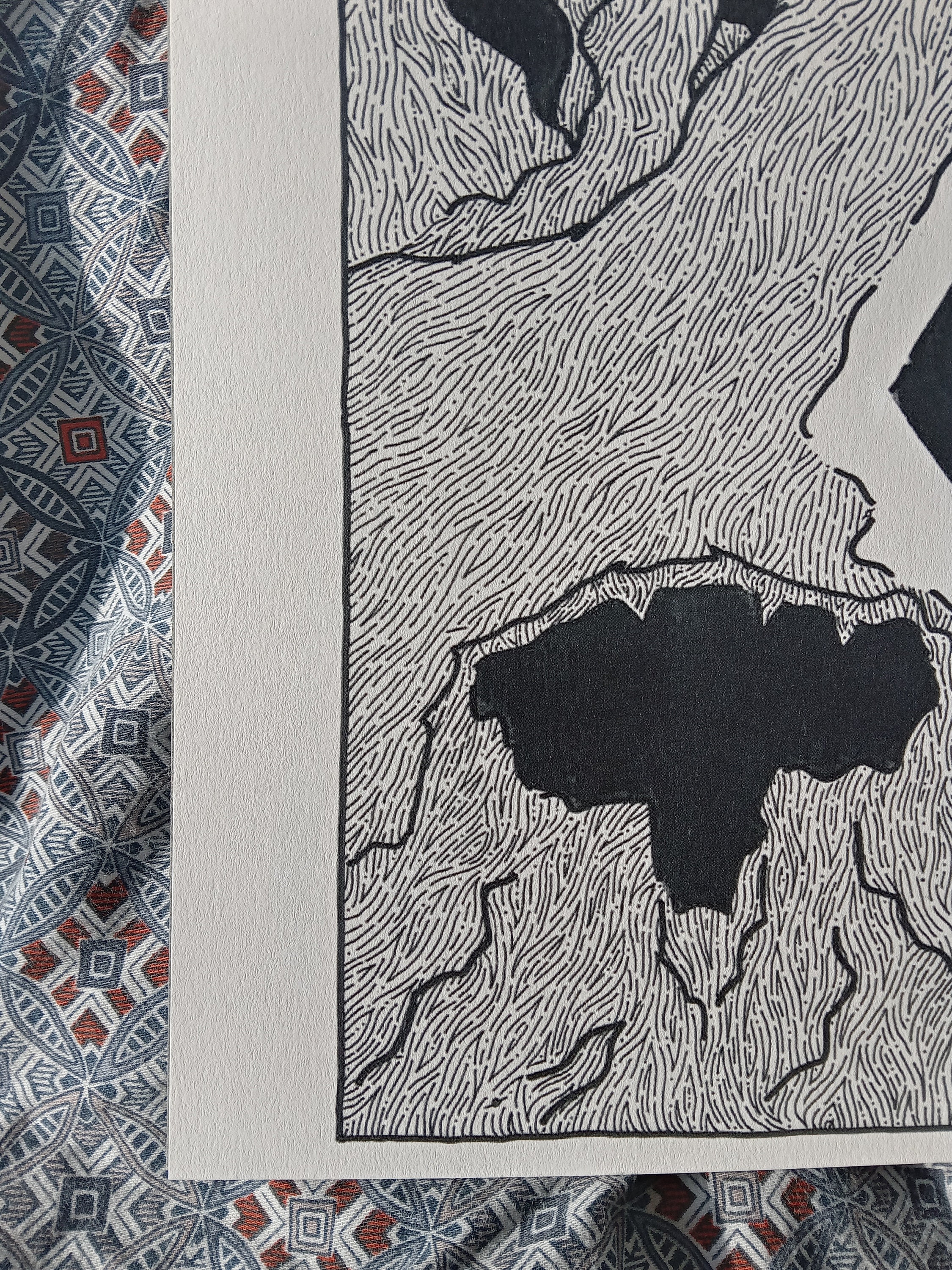WOODLAND SCENE 1 A3 Digital Print Hand Drawn Black-and-white Forest ...
