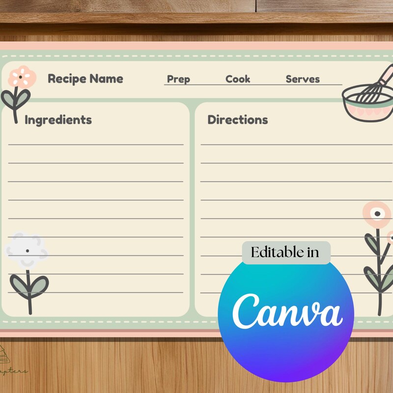 Cute Recipe Cards - Etsy