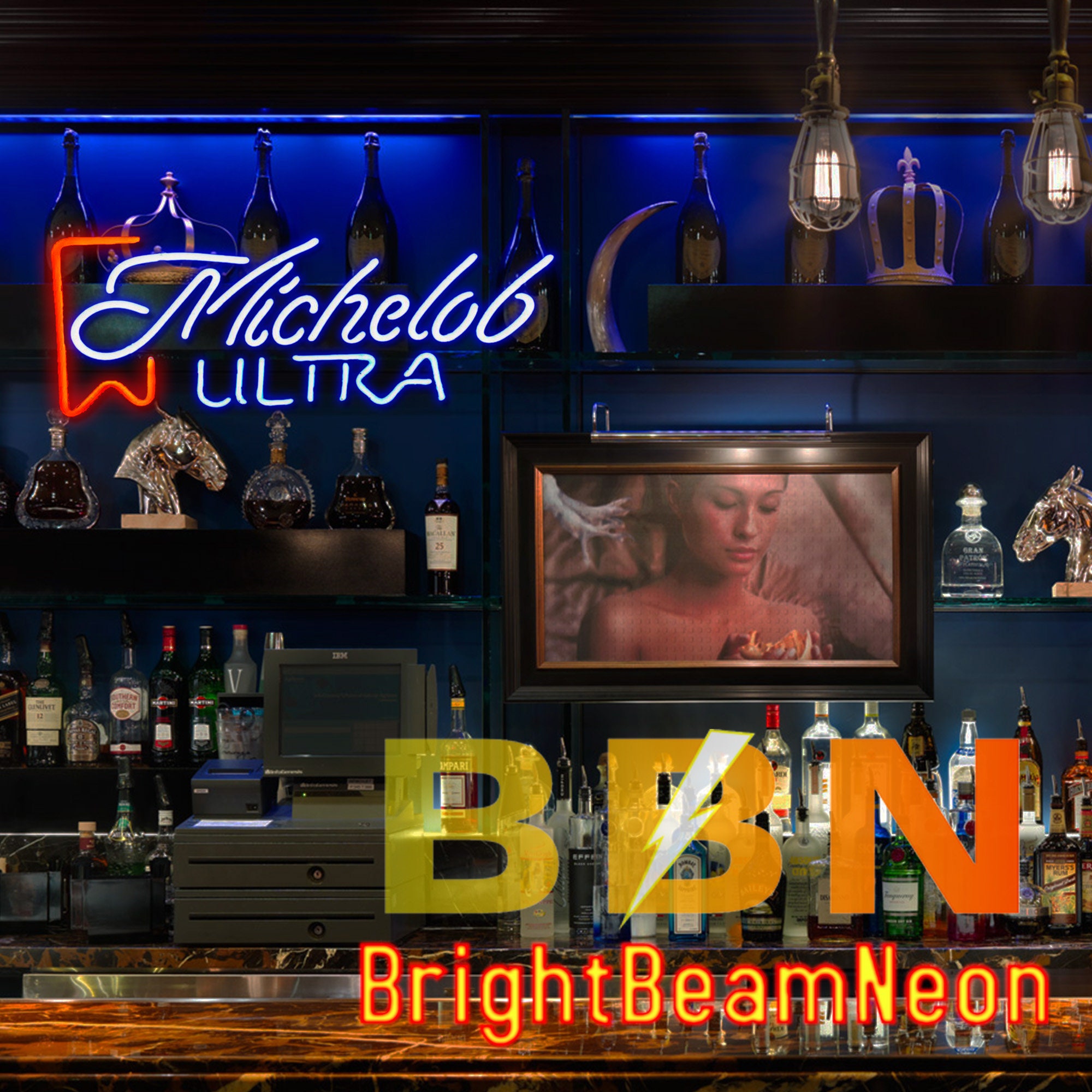 Michelob Ultra Neon Beer Sign Beer Bar Decor Wall Art Man Cave ...
