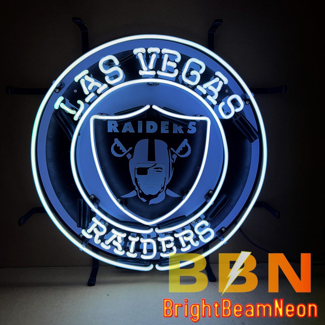 Las Vegas Raiders Neon Sign Iconic Decor for Man Cave Game Room Decor ...
