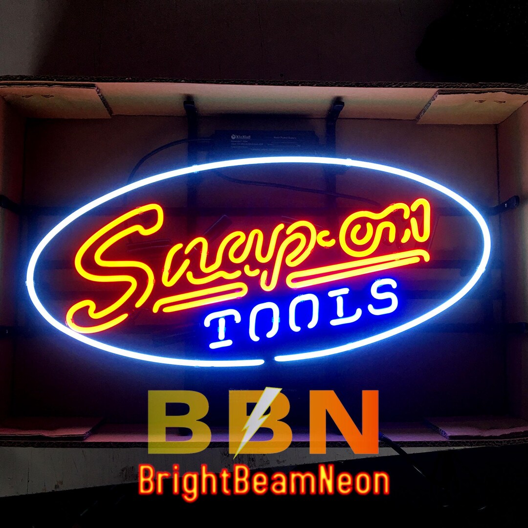 Custom Snap-on Tools Neon Sign Handcrafted Glass Neon Light for Garage ...