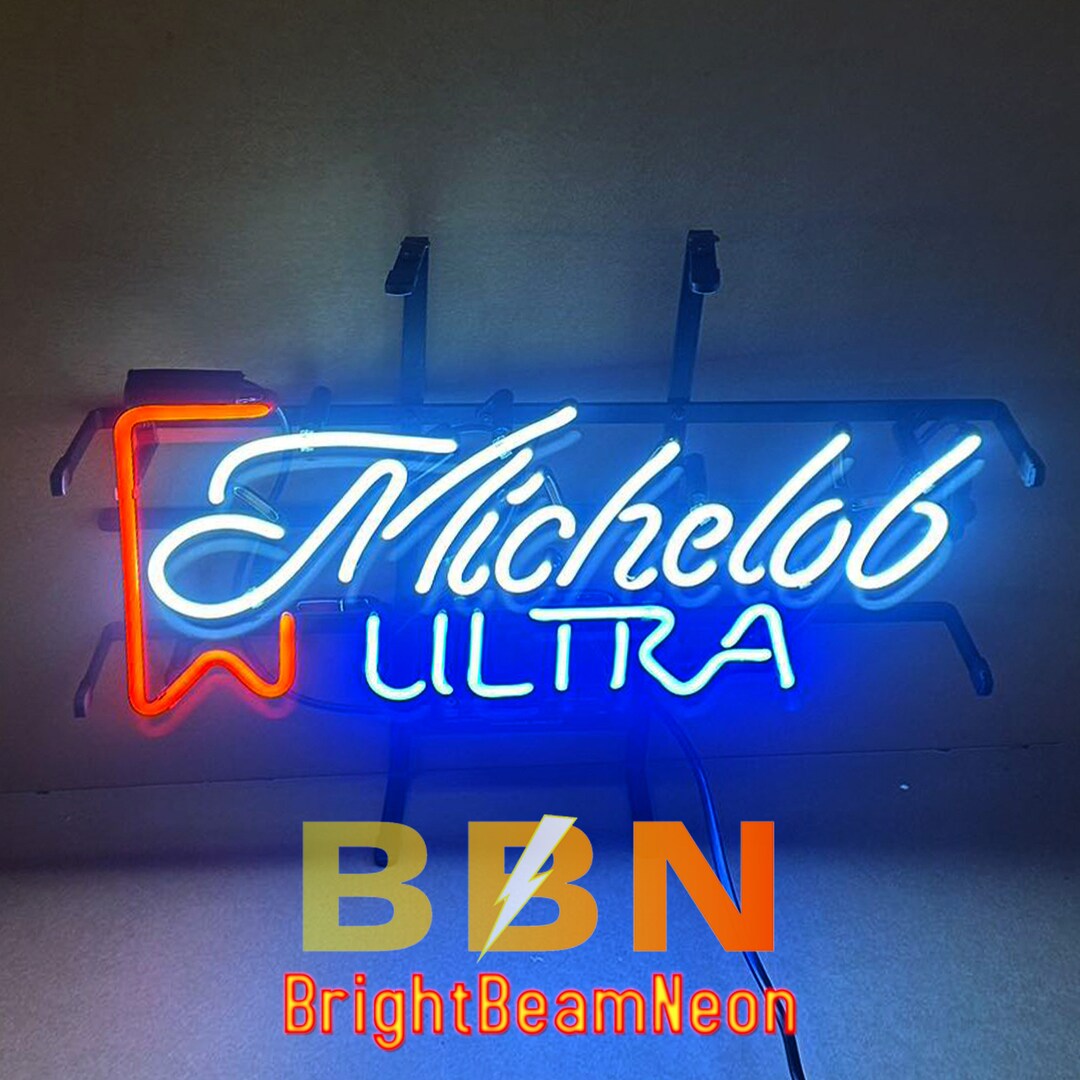Michelob Ultra Neon Beer Sign Beer Bar Decor Wall Art Man Cave ...