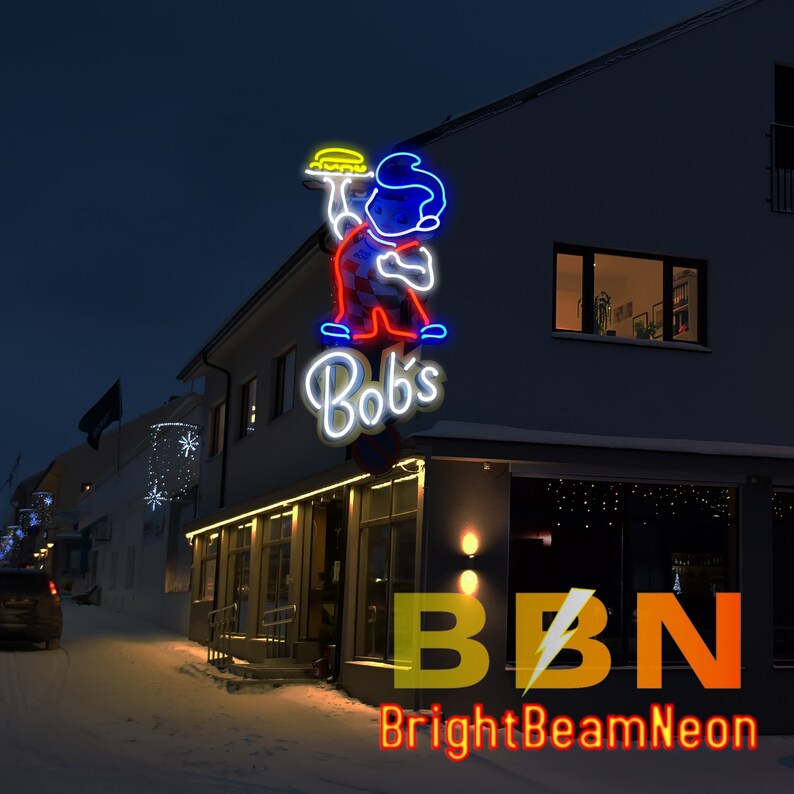 Bobs Big Boy Retro Neon Sign Perfect for Vintage Diner Decor Wall Art ...