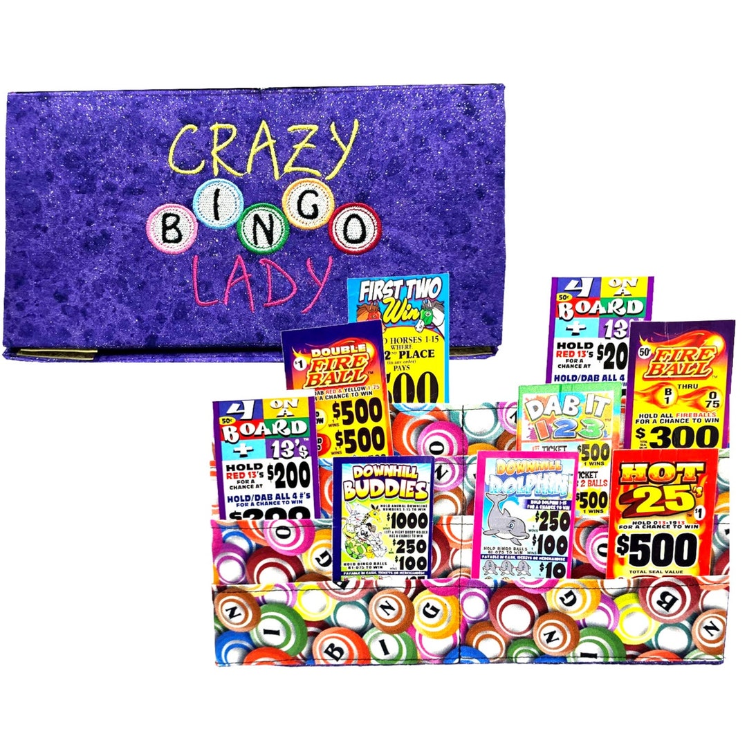 Hands Free Crazy Bingo Lady Playing Card Holder Bingo Holds 16 Tab Dab ...