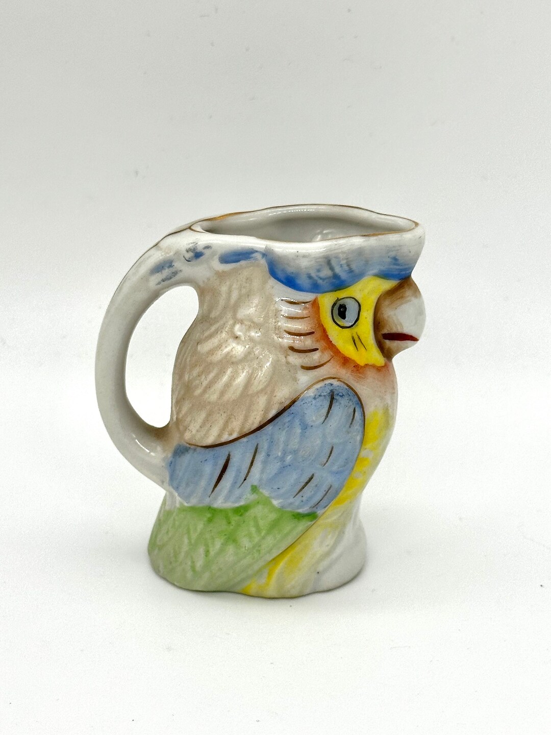 Vintage Parrot Ceramic Creamer Pitcher Japan Marking Vintage Tableware ...
