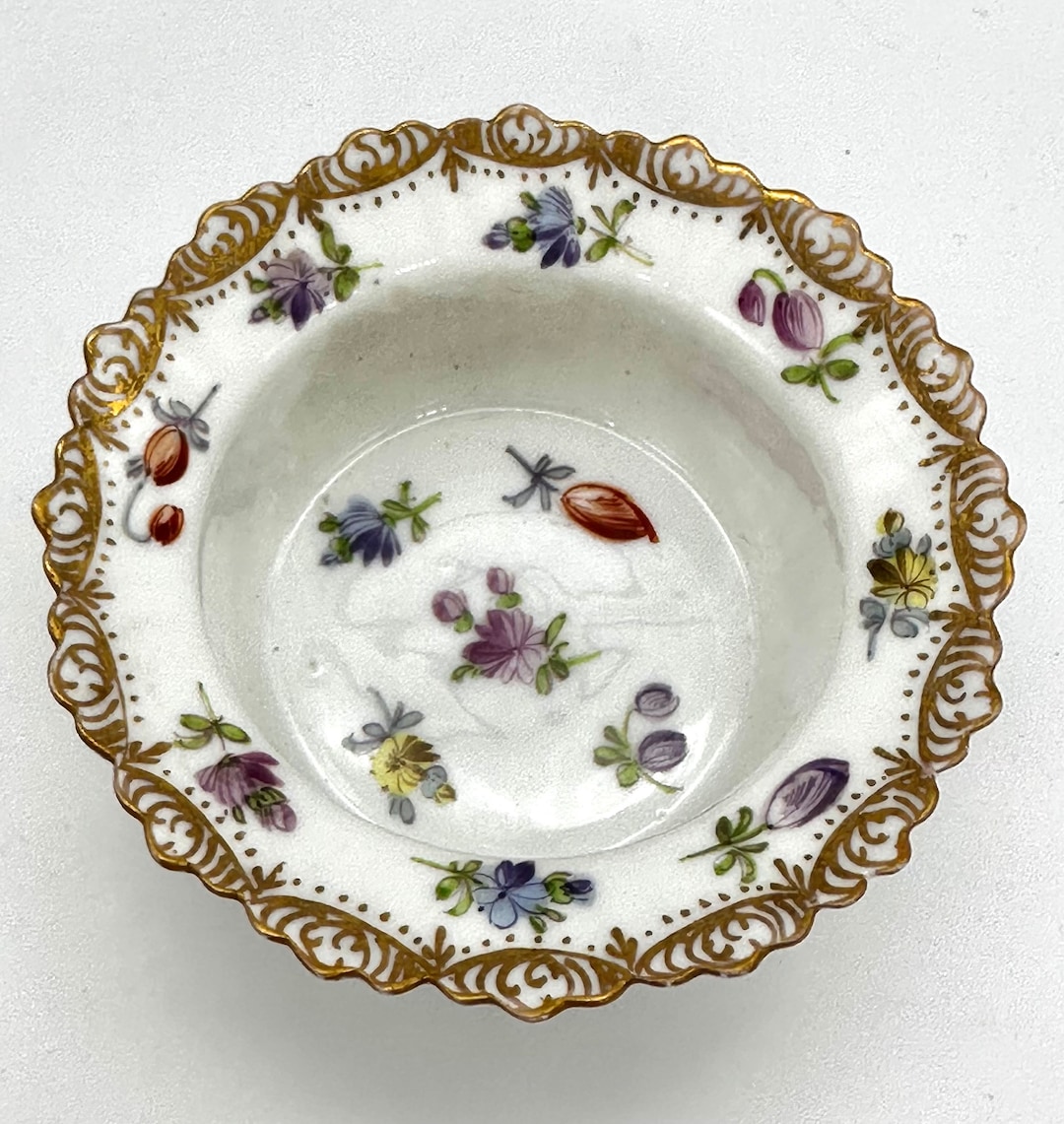 Fraziska Hirsch Small Custard Dish Porcelain Dish Floral Pattern ...