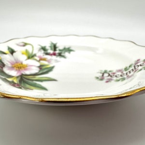 Duchess, Flower of the Month, December, Bone China Saucer Plate Ring ...