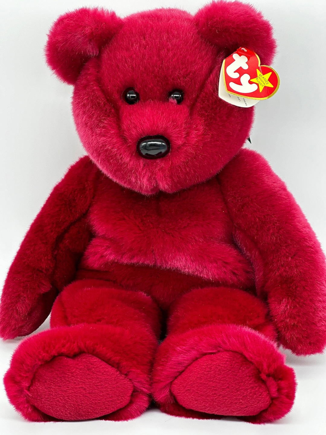 Beanie Buddies Teddy Cranberry 3G-1 Hang Tag Vintage Beanie Babies TY ...