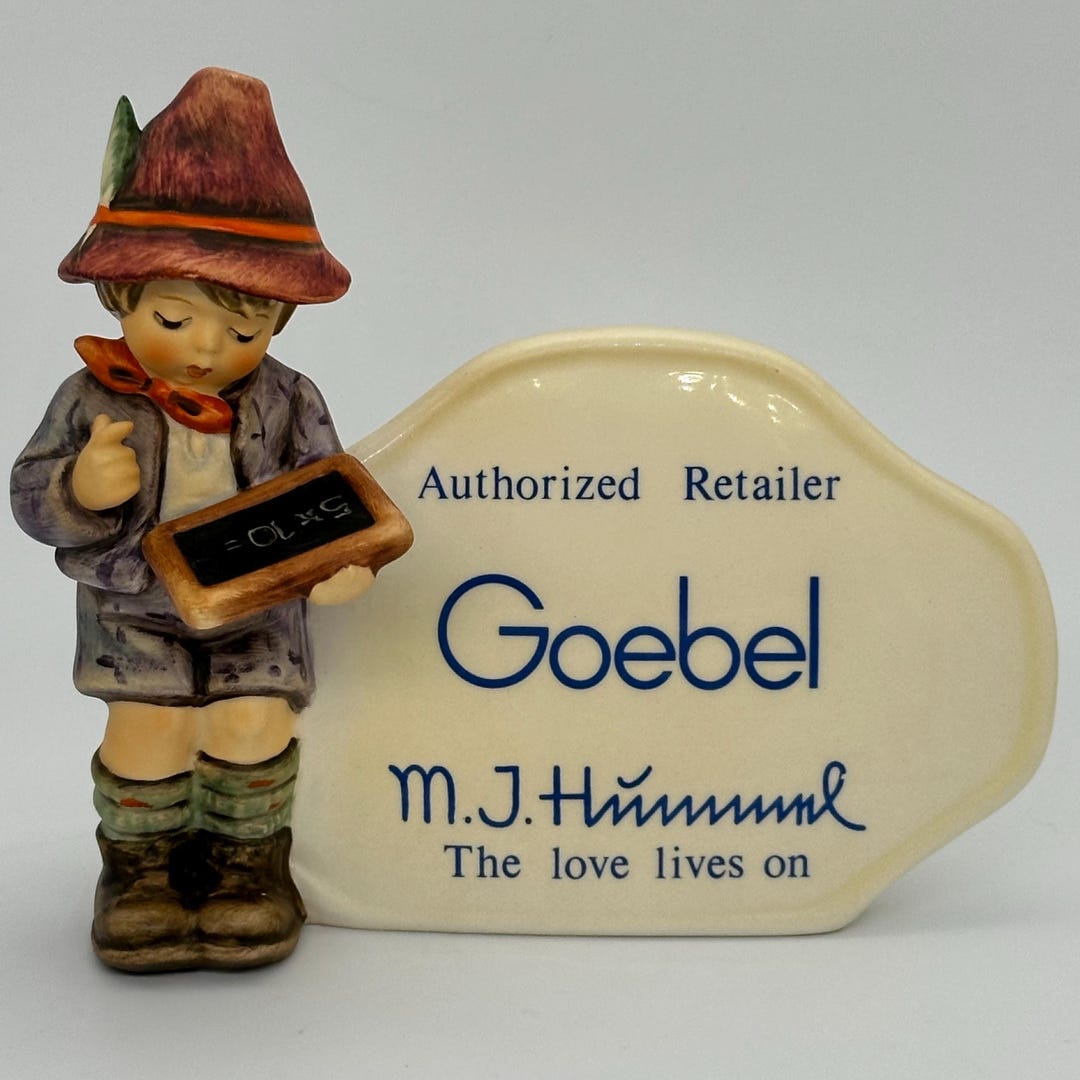 Goebel Hummel Figurines Retailer Sign Figurine the Tally #460 Signed 85 ...