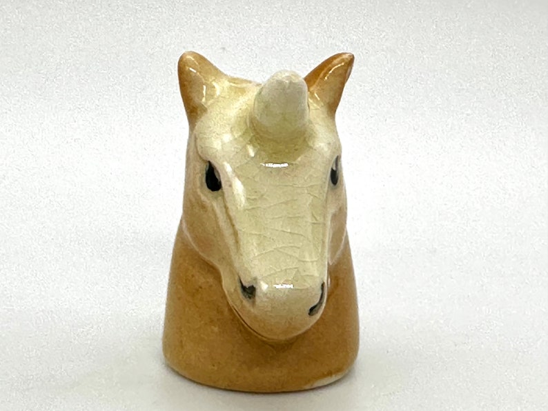 Unicorn Thimble SYLVAC Hand Crafted in England Some Crazing Porcelain ...