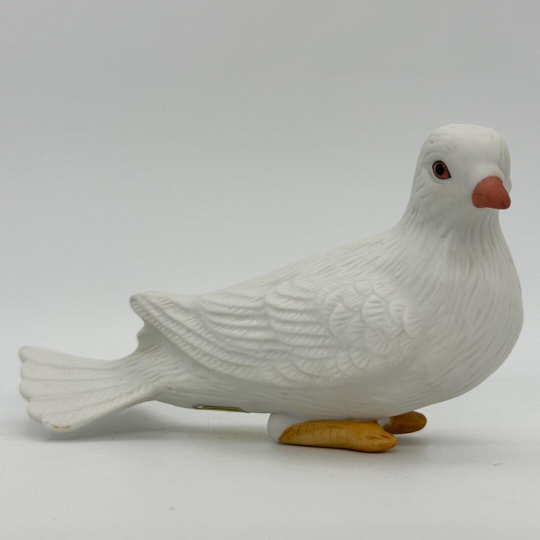 Vintage Homco Dove Statue Cottage Core Shelf Scaping Item Bird Figurine ...