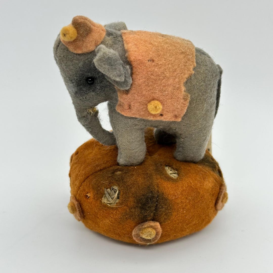 2001 Vintage Hand Made Elephant Plush Pin Cushion by Jennifer Murphy ...