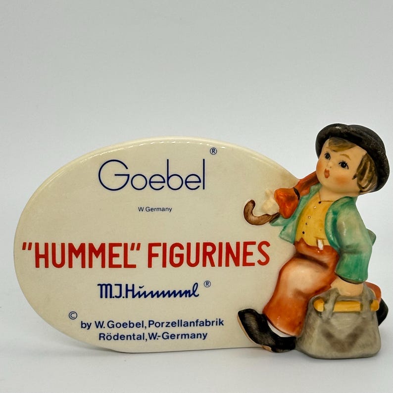 Goebel Hummel Figurines Retailer Sign Figurine Merry Wanderer Signed 86 ...