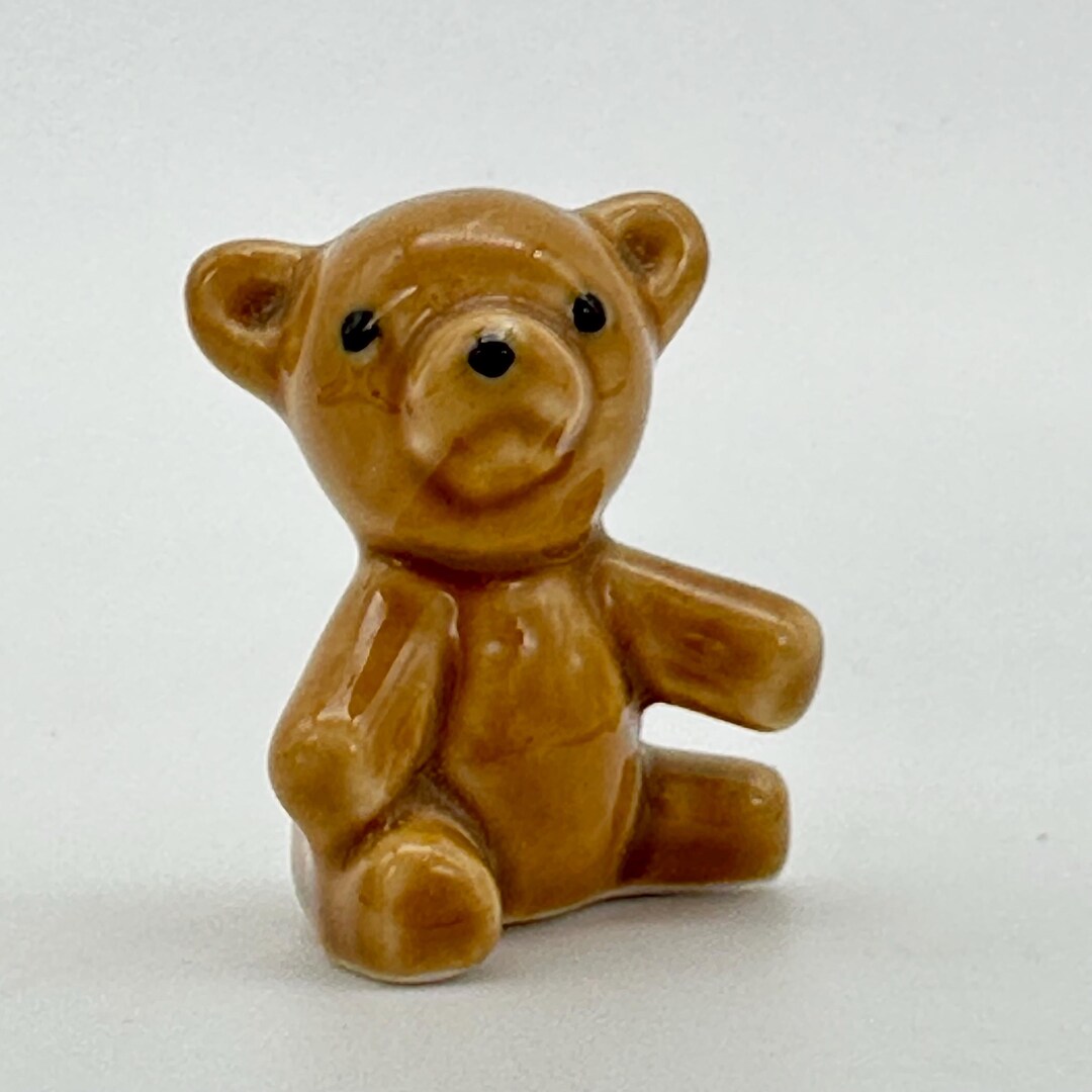 Mini Bear Figurine Bear Figure Miniature Porcelain Teddy Bear ...