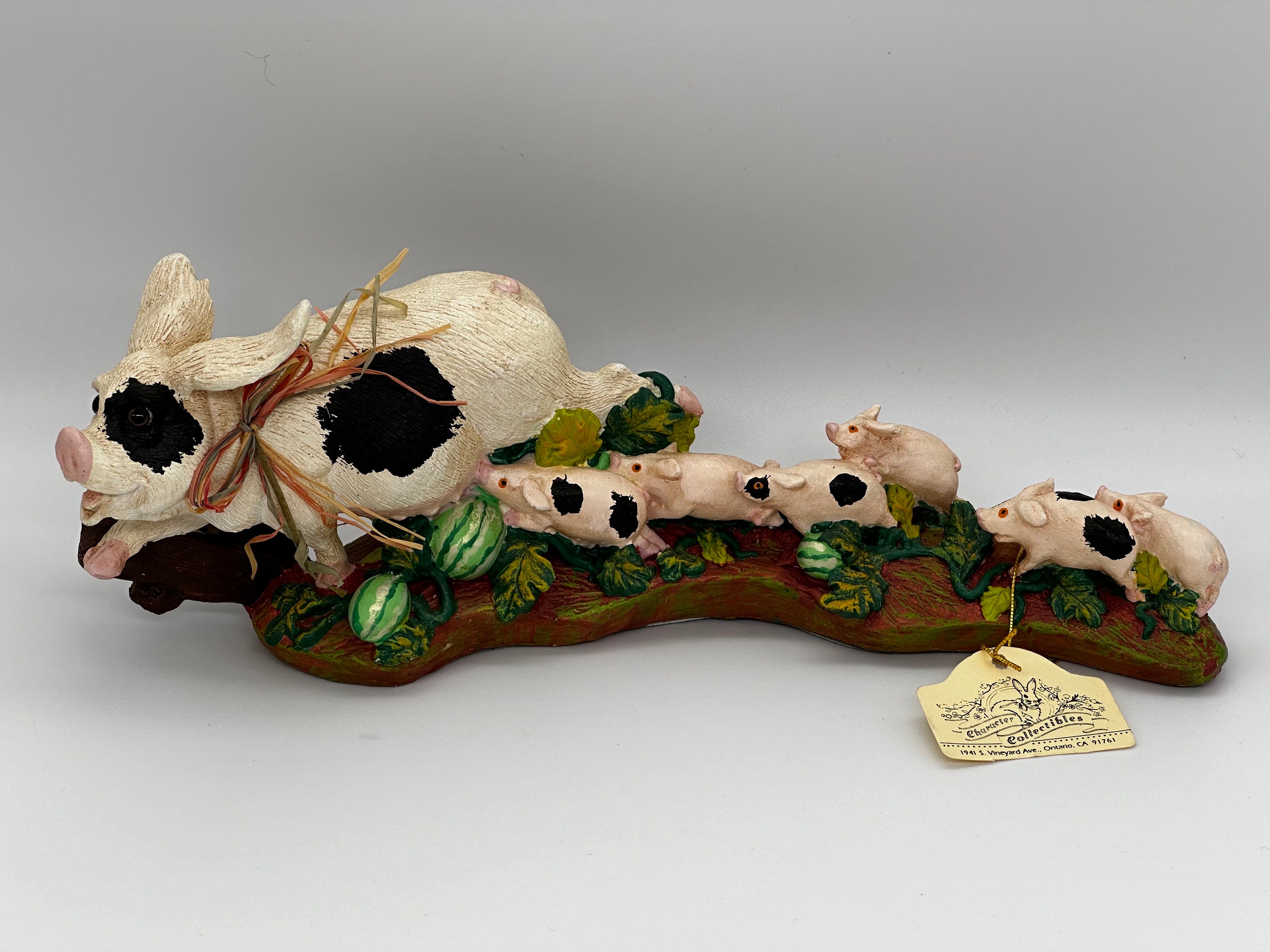 Pete Aspit Character Collectibles Pig With Piglets Statue 1992 Vintage ...