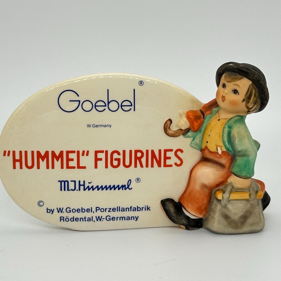 Goebel Hummel Figurines Retailer Sign Figurine Merry Wanderer Signed 86 ...