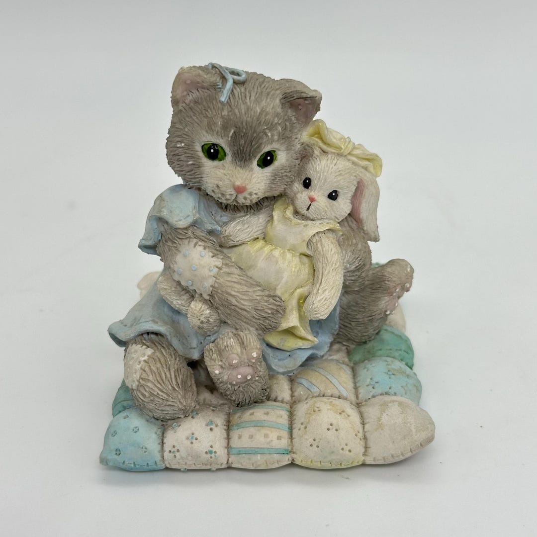 Enesco Calico Kittens Figurine 1993 "you're so Huggable" #623563 Cat ...