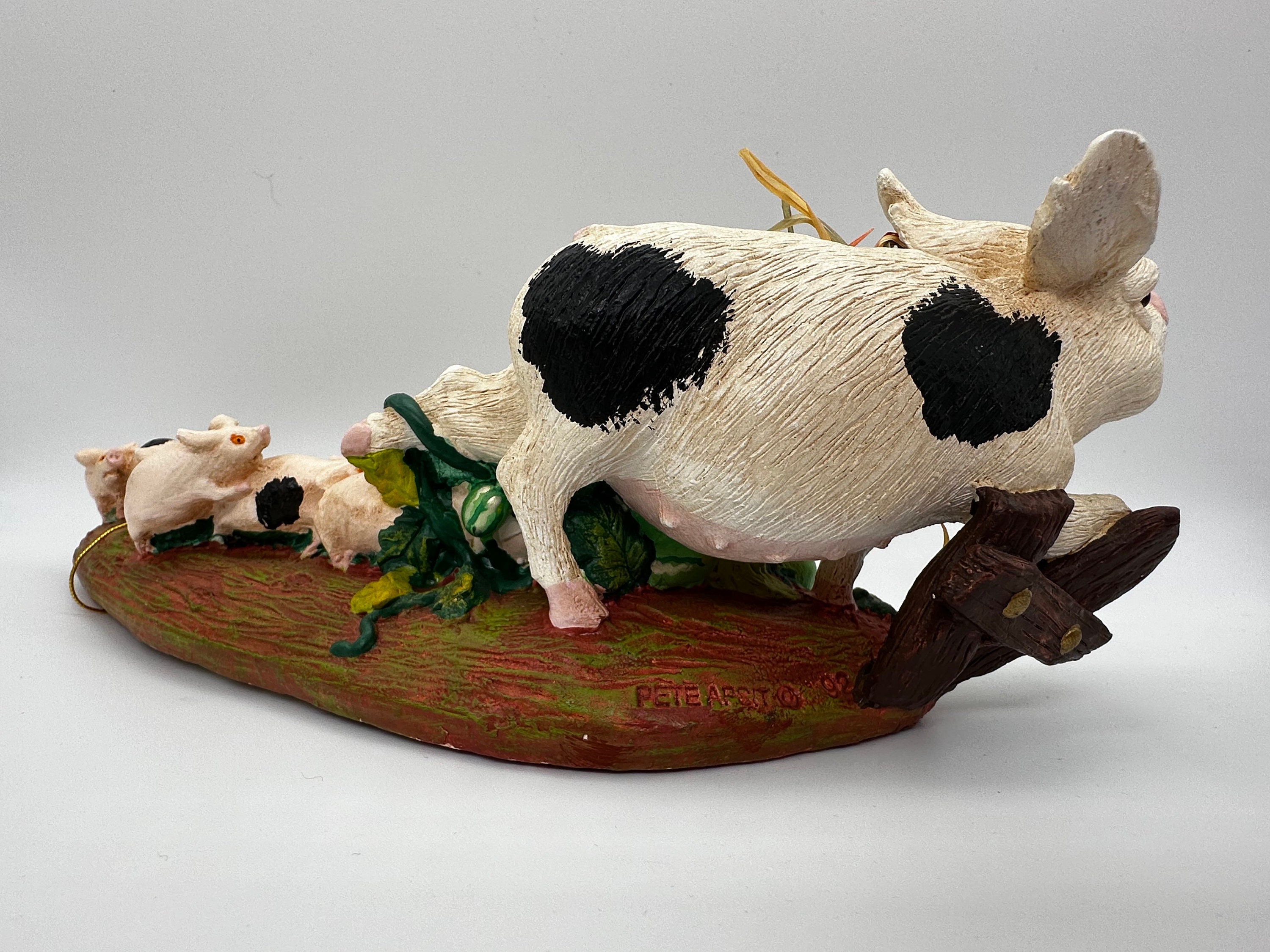 Pete Aspit Character Collectibles Pig With Piglets Statue 1992 Vintage ...