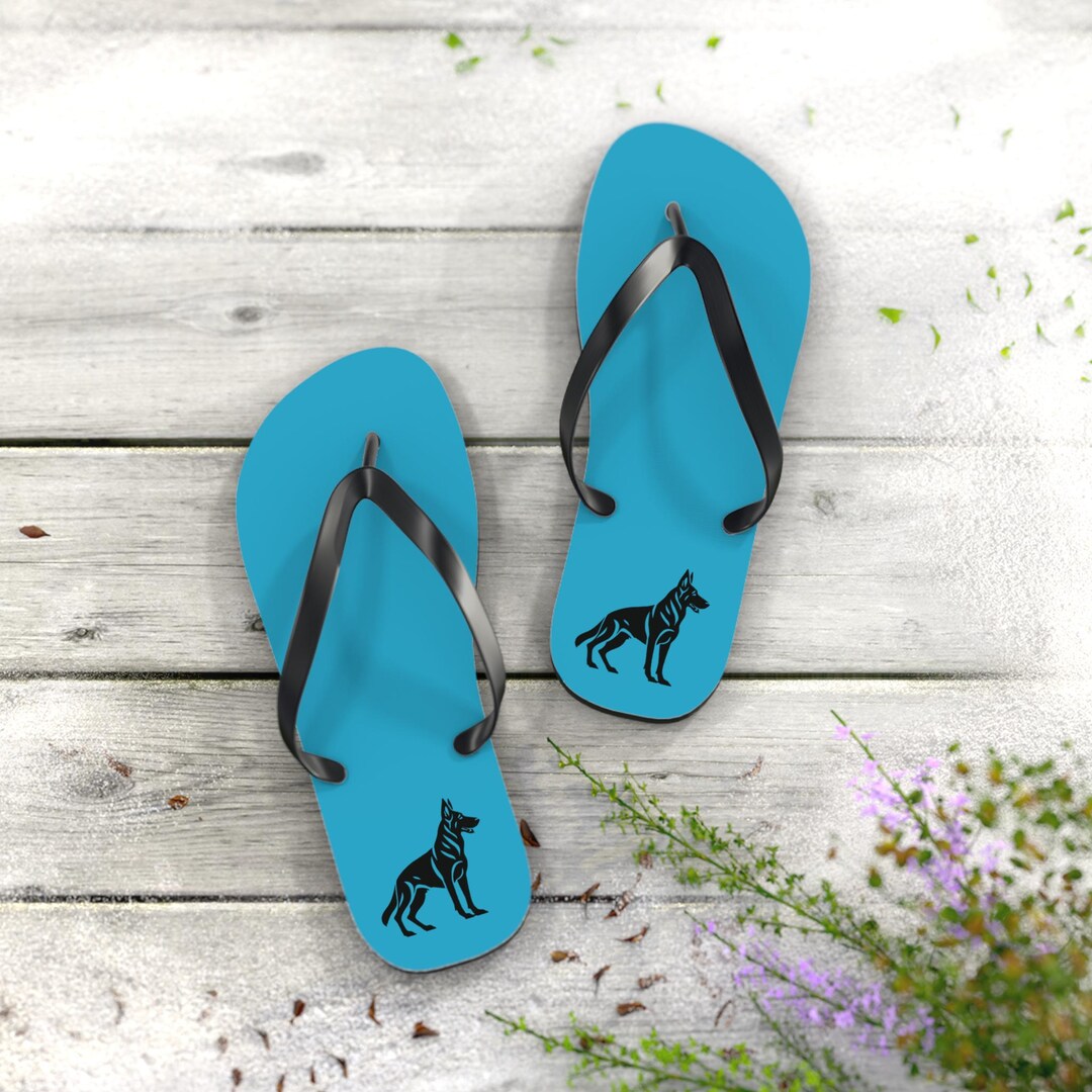 German Shepherd Flip Flops, German Shepherd Sandals, German Shepherd ...