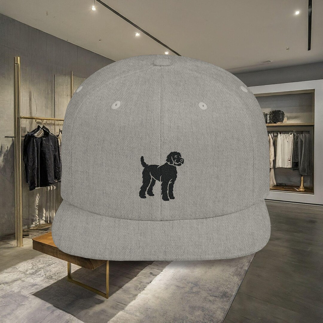 Embroidered Labradoodle Flat Bill Snapback, Doodle Hat, Doodle Dog Hat ...