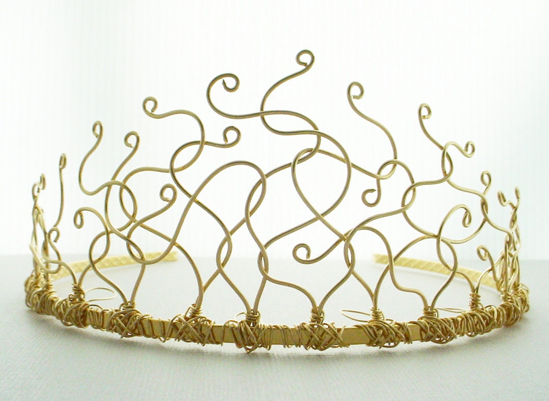 Gold Organic Tiara - Etsy