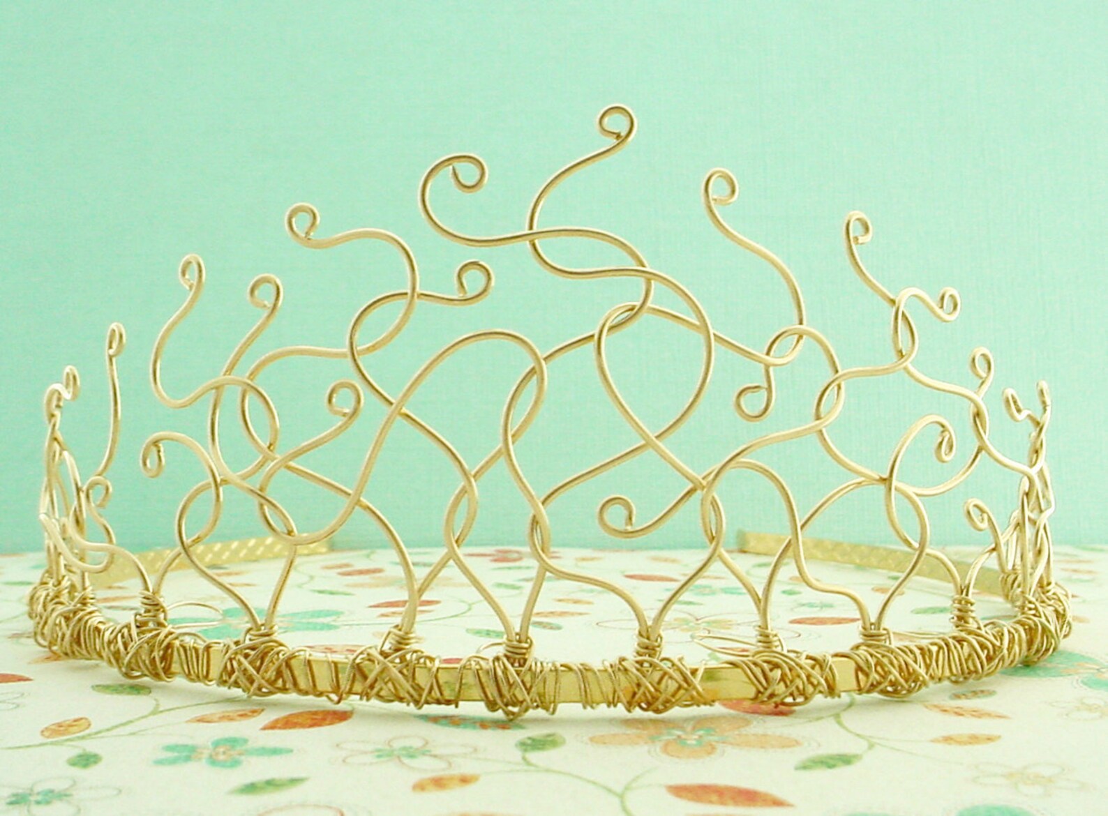 Gold Organic Tiara - Etsy