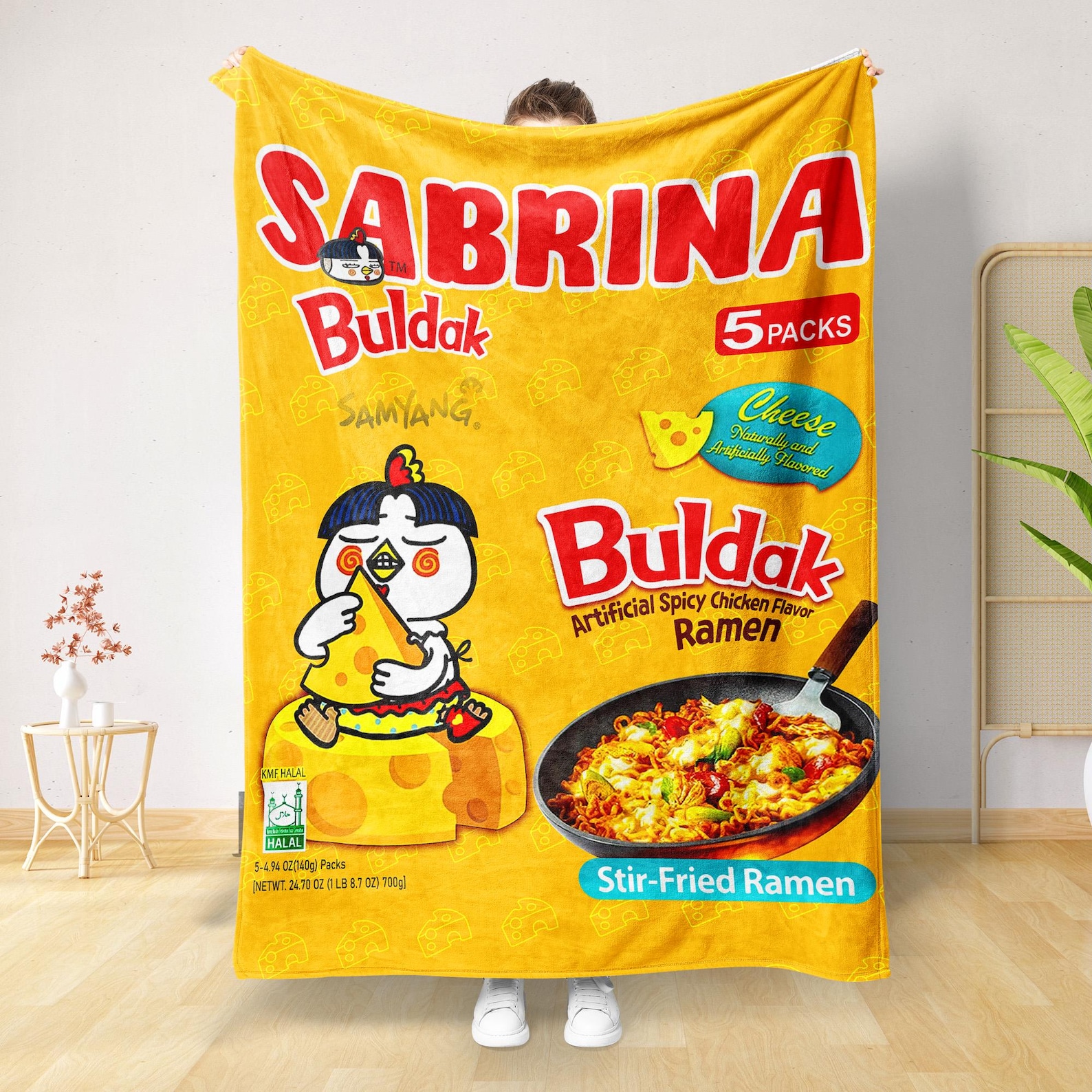 PERSONALIZED Ramen Samyang Blanket - Custom Name Samyang Foods Blanket ...