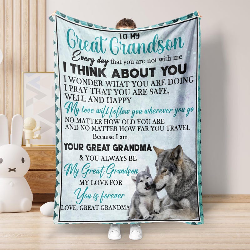 Custom Blanket Wolf - Etsy