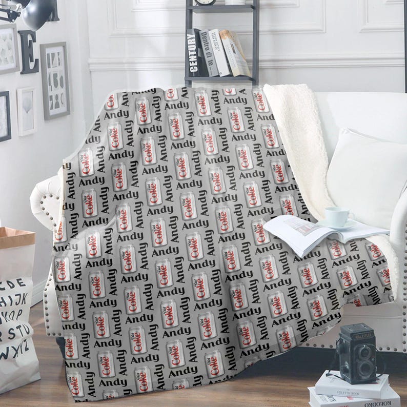 Personalized Diet Coke Blanket - Custom Coca Cola Diet Coke, Coke Zero ...