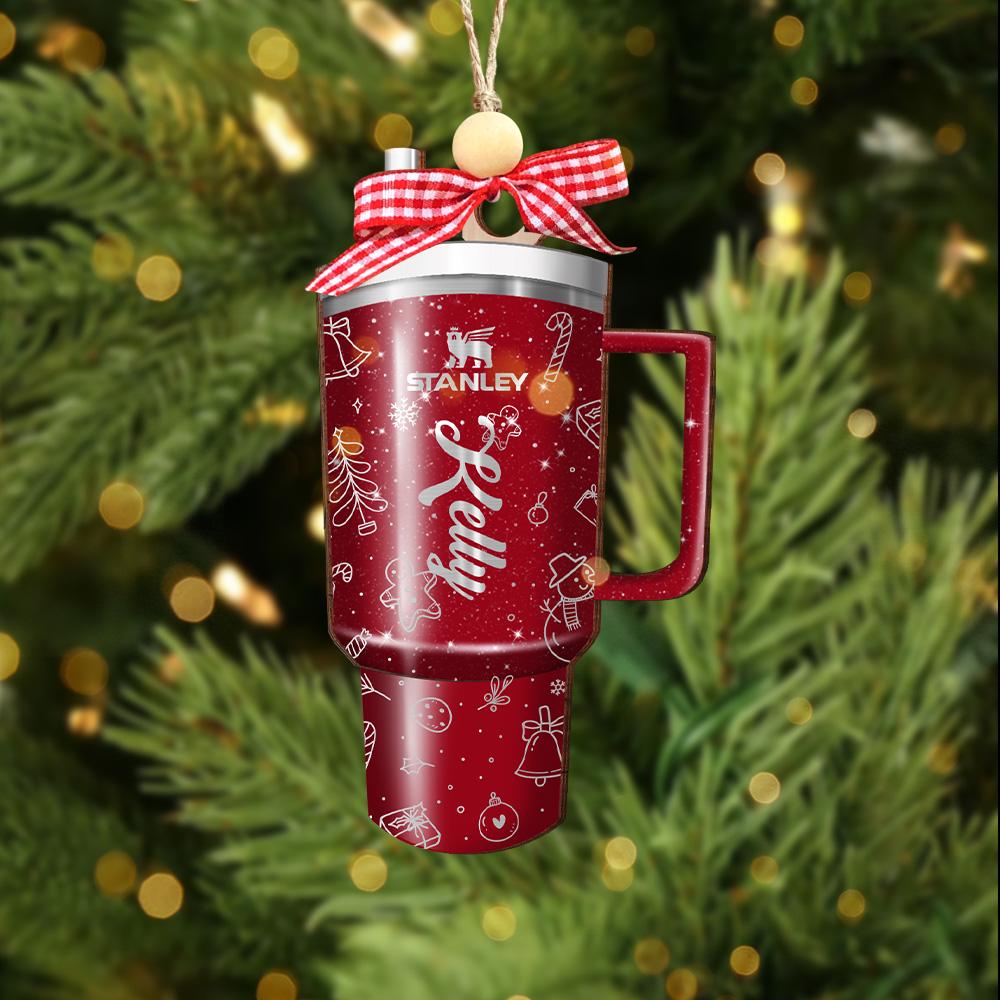 Personalized Stanley Tumbler Cup Layered Ornament - Custom Laser Cut ...