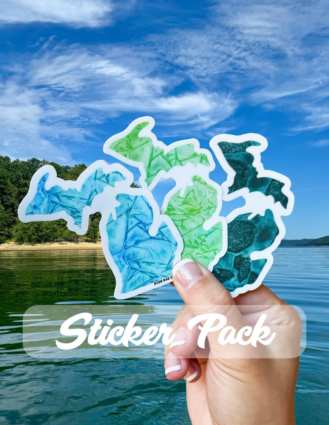 Michigan Stickers, Watercolor Art Stickers, Petoskey Stone Stickers ...