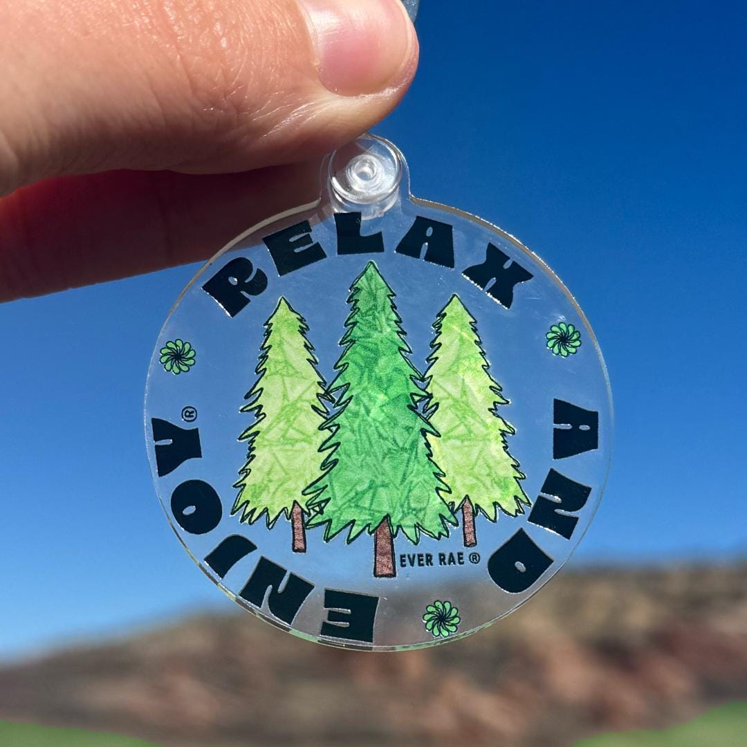 Pine Trees Keychain, Camp Keychain, Hike Keychain, Cute Acrylic ...