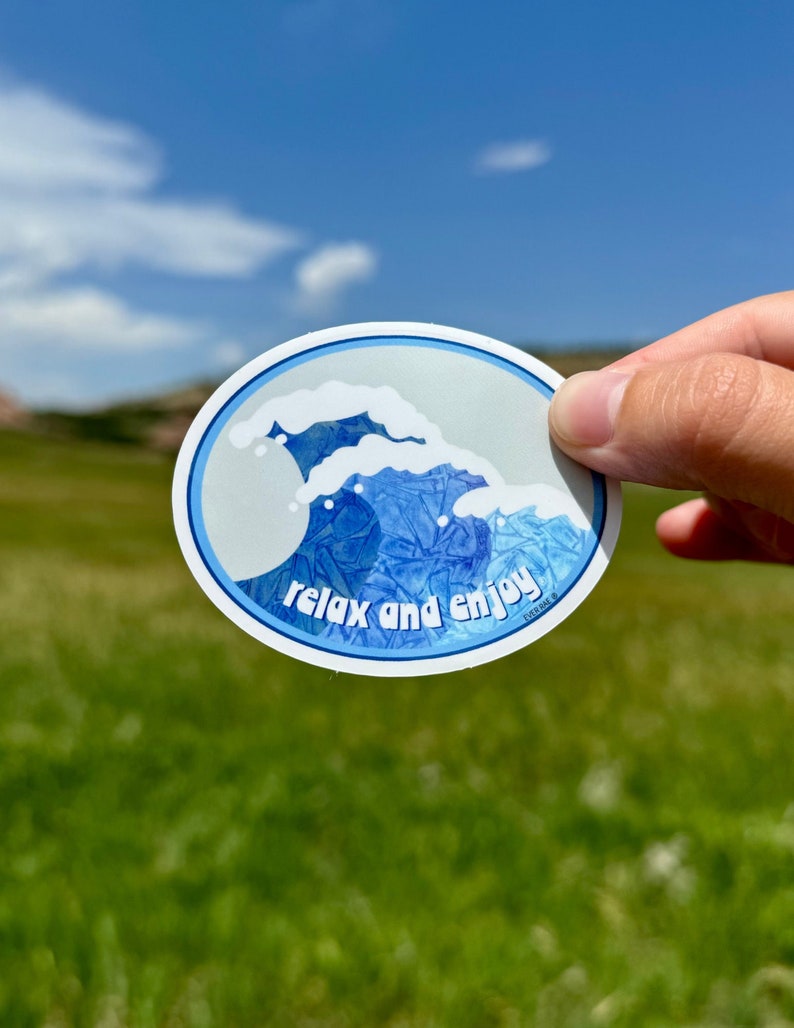 Ocean Waves Sticker, Beach Life Sticker, Lake Life Sticker, Surfer ...