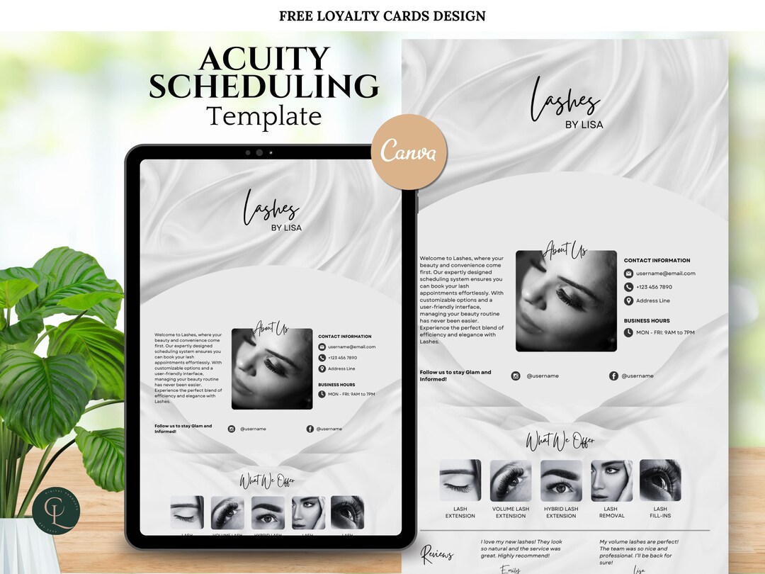 Lash Acuity Scheduling, Lash Website Template, Lash Tech Website Design ...