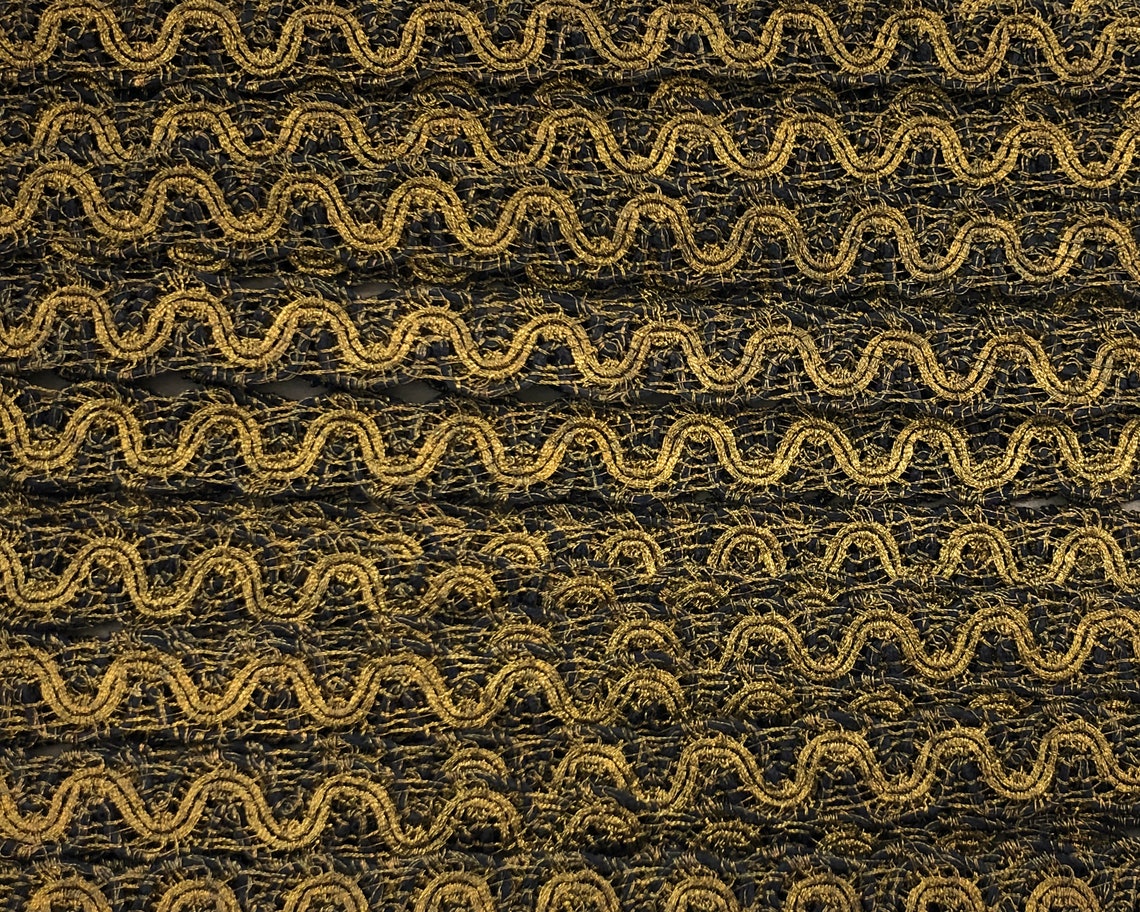 French Antique Gold Metal Thread Scallop/wave Passementerie - Etsy