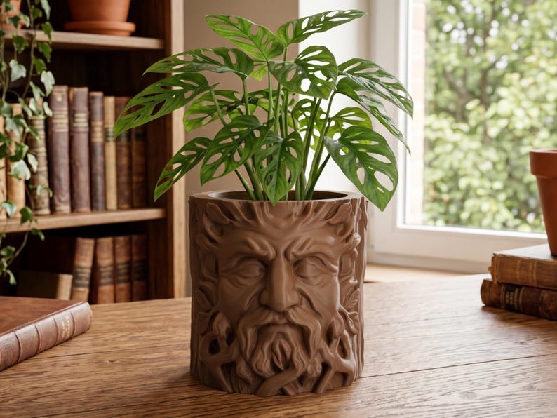 Green Man Planter Pot – Nature-inspired 3D Printed Plant Holder - Etsy ...
