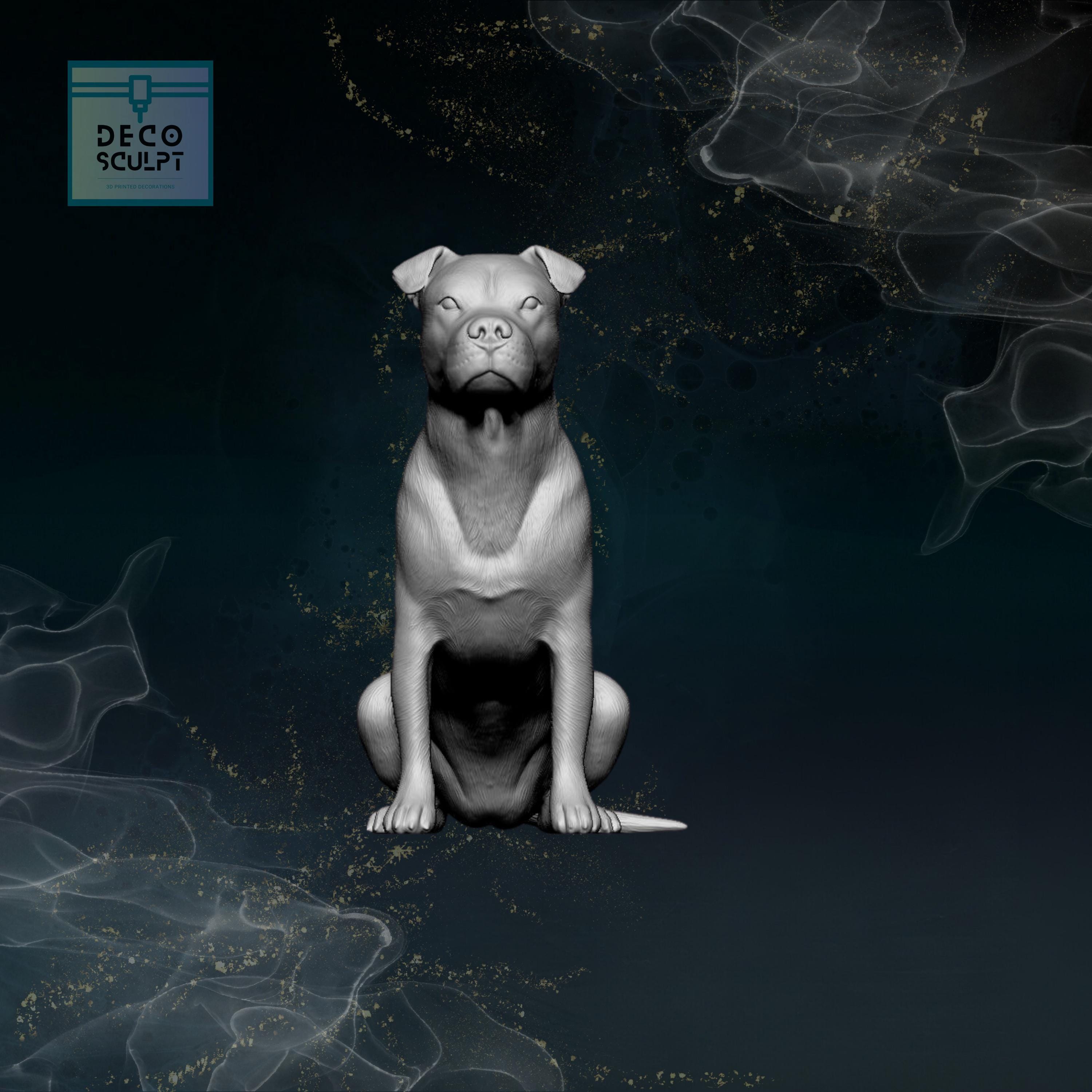 3D Pitbull Figurine: Realistic PLA Dog Sculpture - Etsy