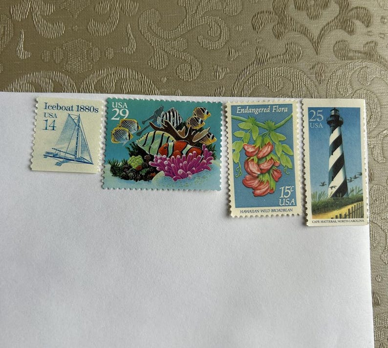 Custom Created Wedding Invitation Postage Sets// 1900s// Details and ...