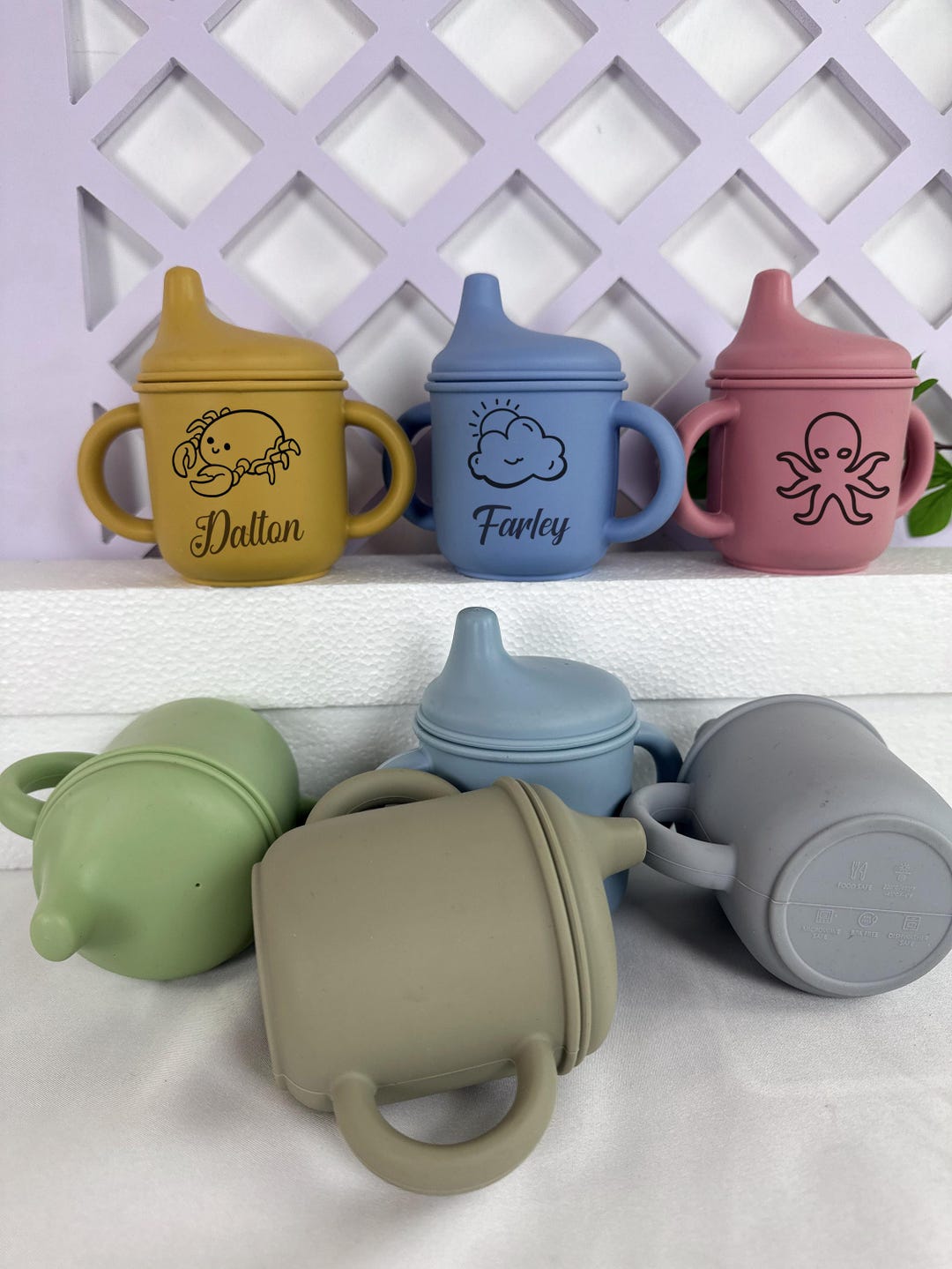 Personalized Silicone Sippy Cup,engraved Name Cup,baby Silicone Sippy ...