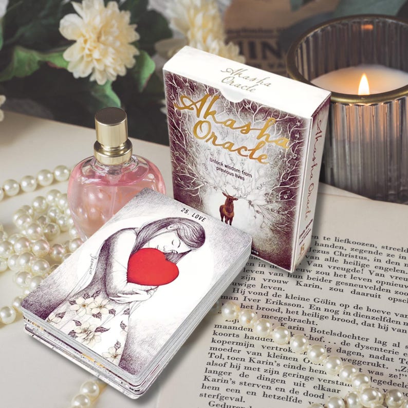 Unlock Past Life Wisdom Akashic Tarot Cards Deck | Double-embossed ...