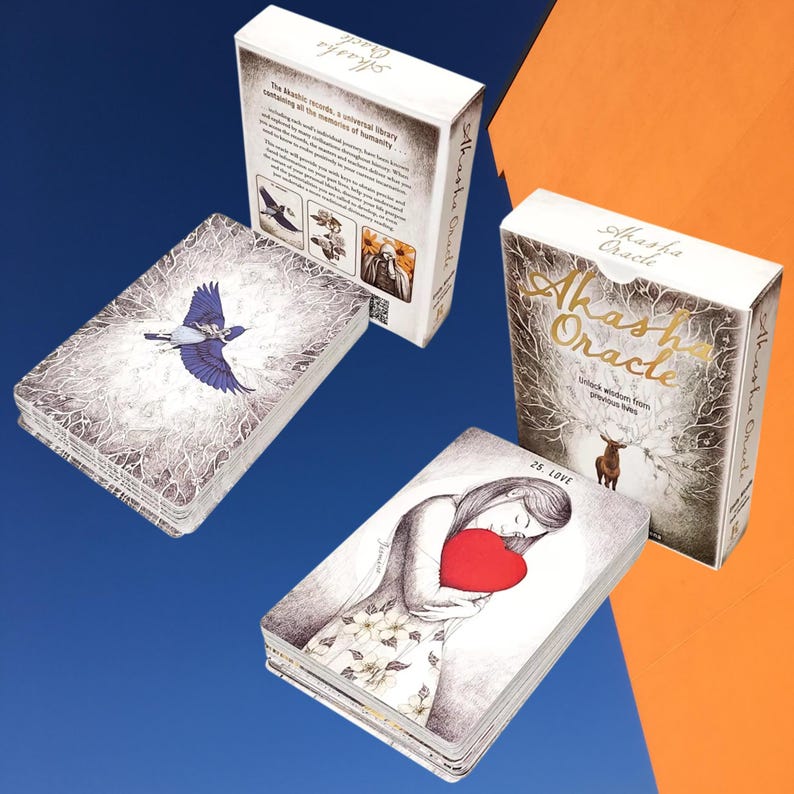 Unlock Past Life Wisdom Akashic Tarot Cards Deck | Double-embossed ...