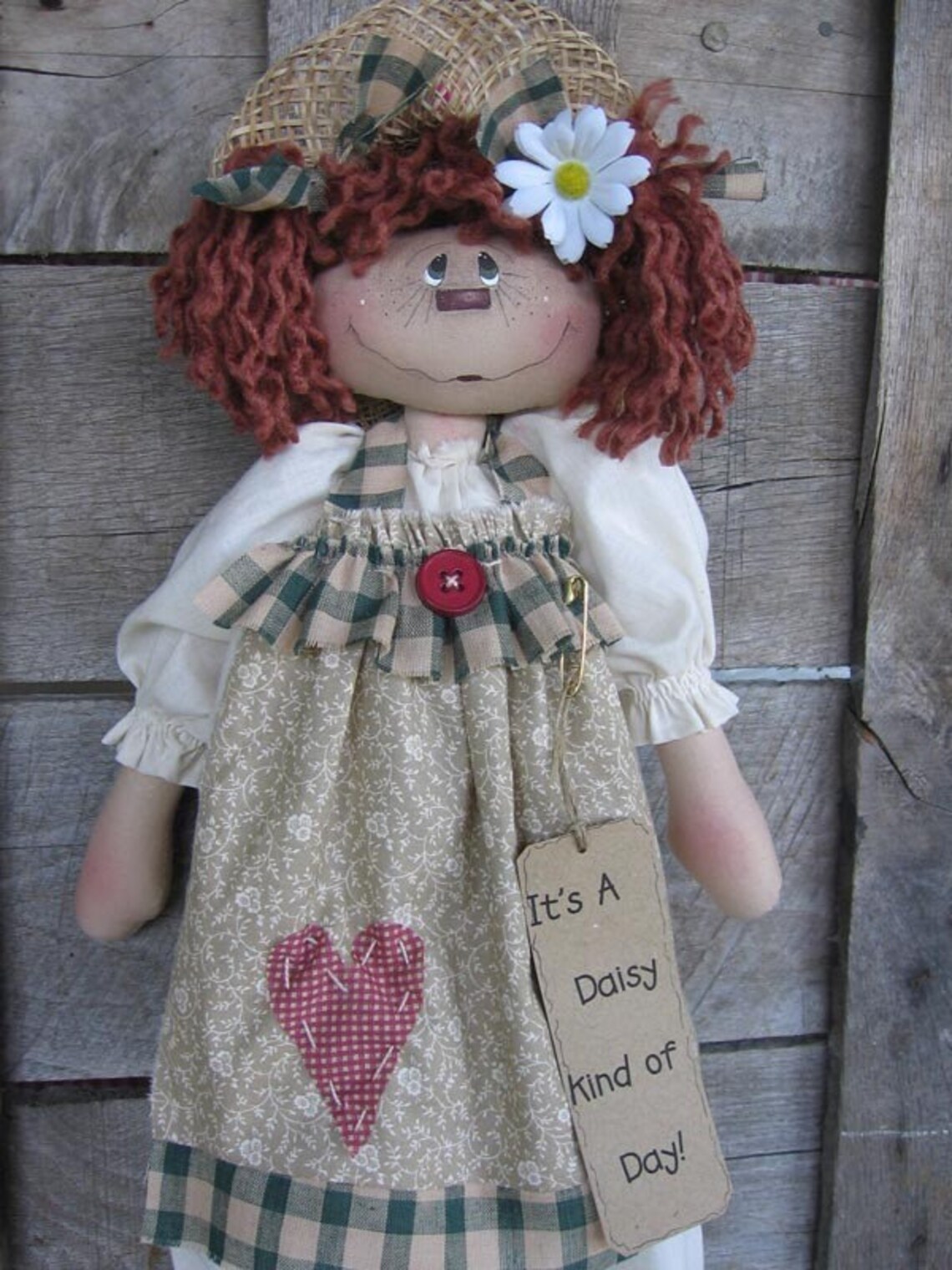 Daisy Day Primitive Bag Doll E Pattern - Etsy