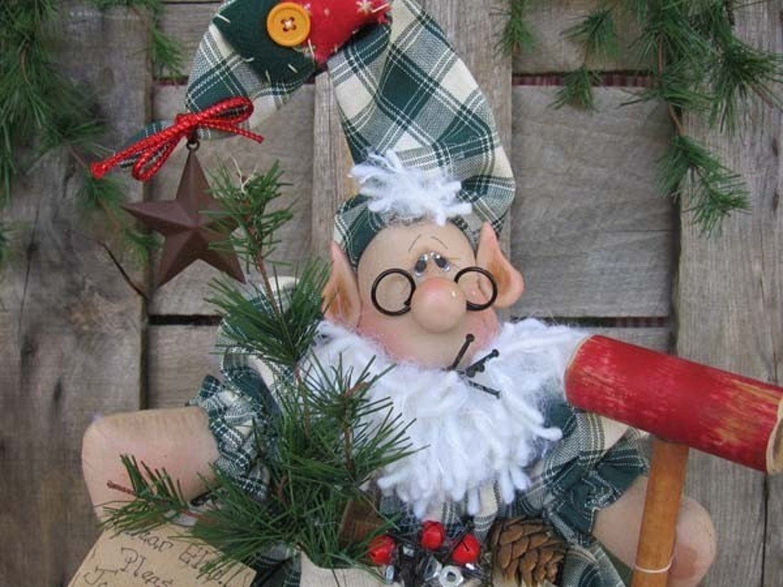 Primitive Country Christmas Elmo Elf E Pattern - Etsy