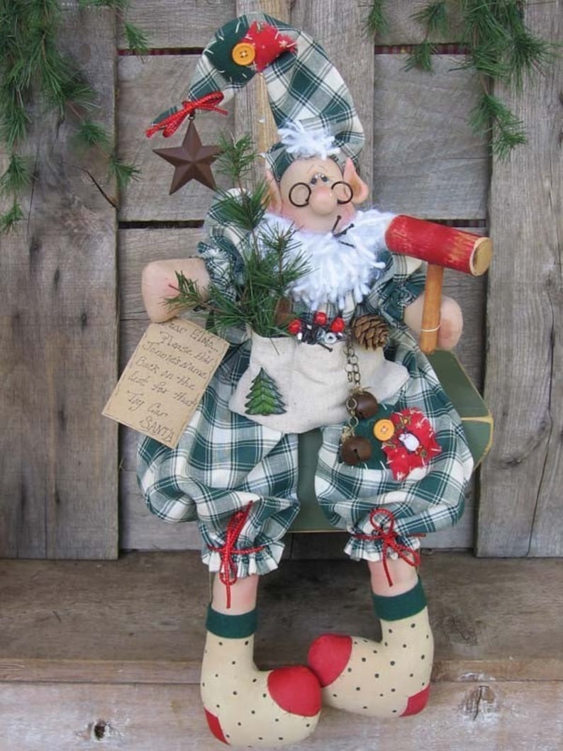 Primitive Country Christmas Elmo Elf E Pattern - Etsy